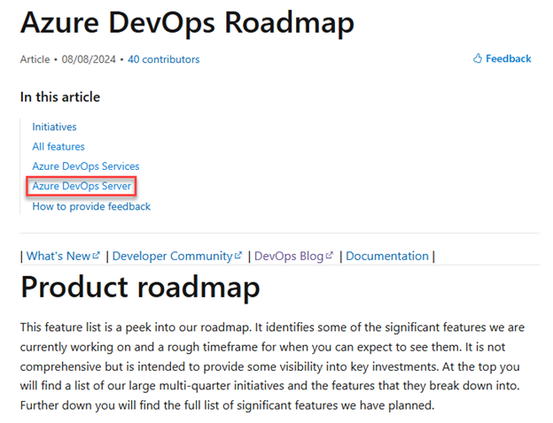 New Azure DevOps Server Roadmap - N8-Group